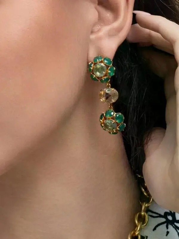 BOUNKIT JEWELRY Odessa Amethyst Onyx Earrings