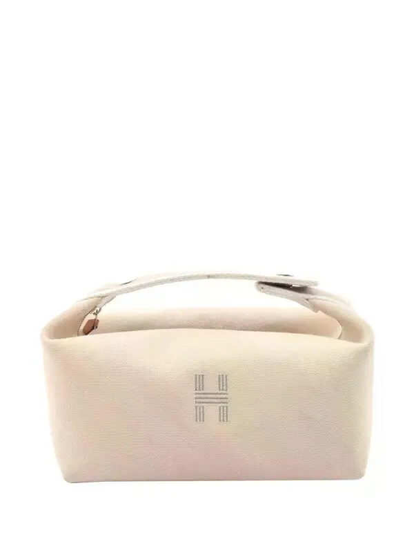 Hermès 2010-2026 Small Toile Bride A Brac Case Vanity Bag - Neutrals