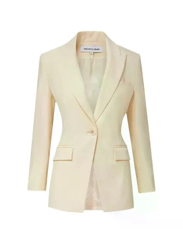 Veronica Beard Chandler Dickey Smocked-back Single-breasted Blazer - Neutrals