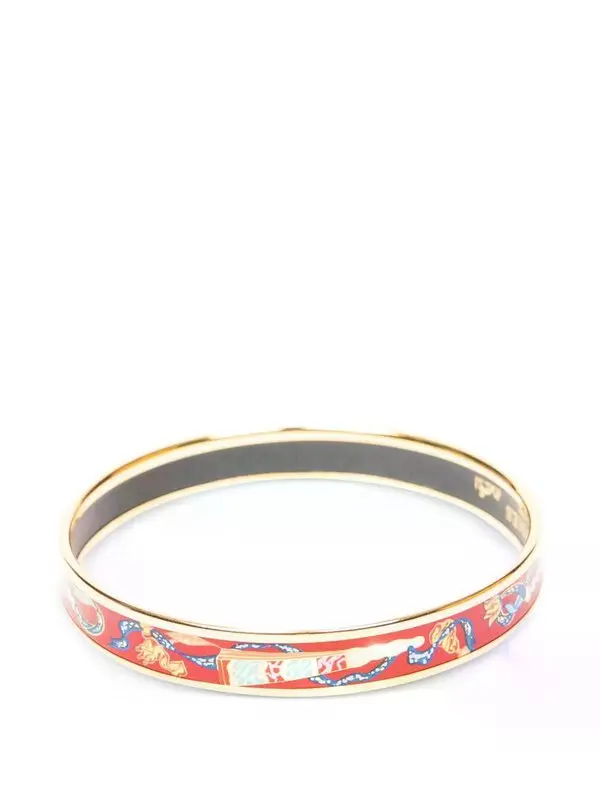 Hermès Patterned Bangle - Gold