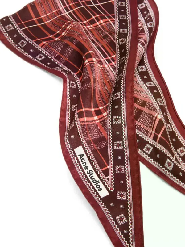 Acne Studios Stud-embellished Checked Scarf