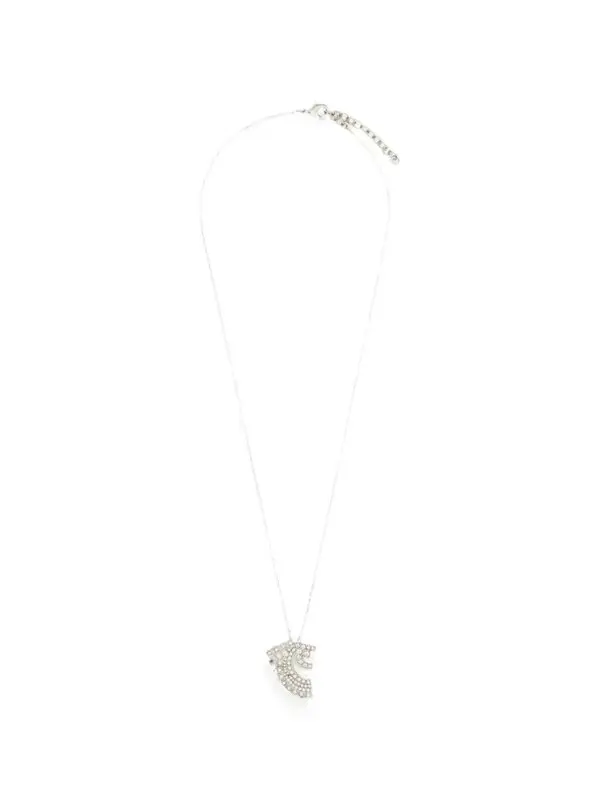 FERRAGAMO Deconstructed Gancio Pendant Necklace - Silver