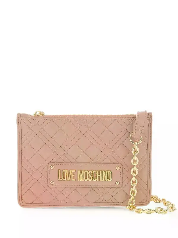 Moschino Quilted Cross Body Bag - Neutrals