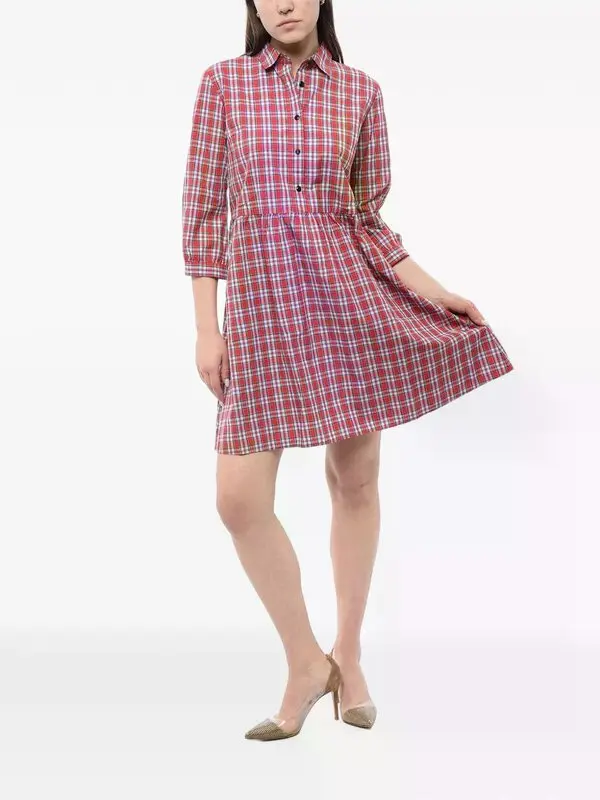 Woolrich Checked Mini Dress - Red