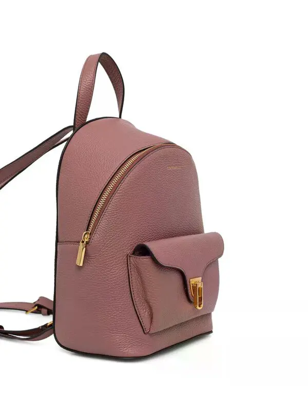 COCCINELLE Small Beat Front-pocket Leather Backpack