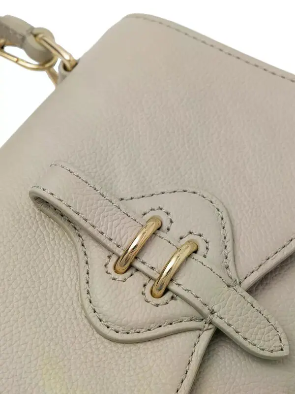 COCCINELLE Pebbled Leather Shoulder Bag - Neutrals