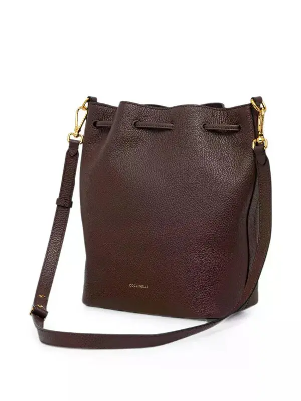 COCCINELLE Medium Beat Generation Pebbled-leather Drawstring Bucket Bag