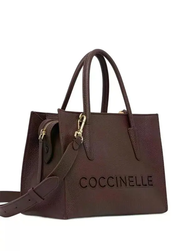 COCCINELLE Grained Leather Tote Bag
