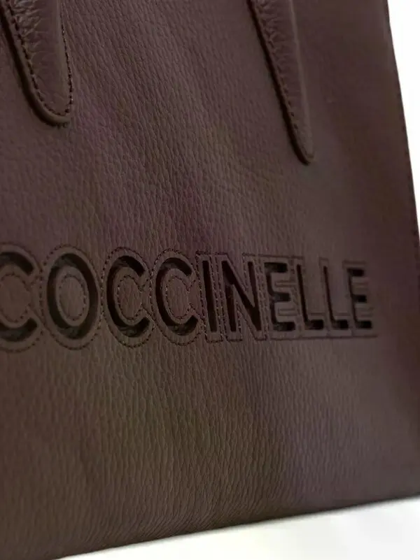 COCCINELLE Grained Leather Tote Bag