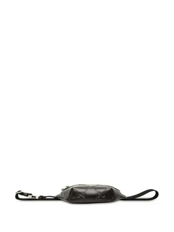 Gucci 2016-2026 Gg Embossed Perforated Leather Belt Bag - Black