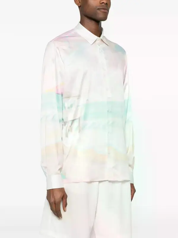 FAMILY FIRST Beach-print Bowling Shirt