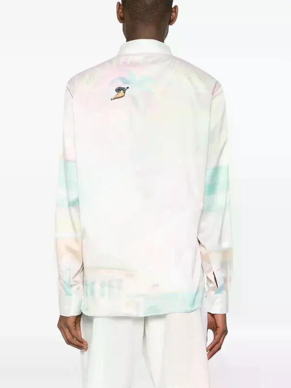 FAMILY FIRST Beach-print Bowling Shirt