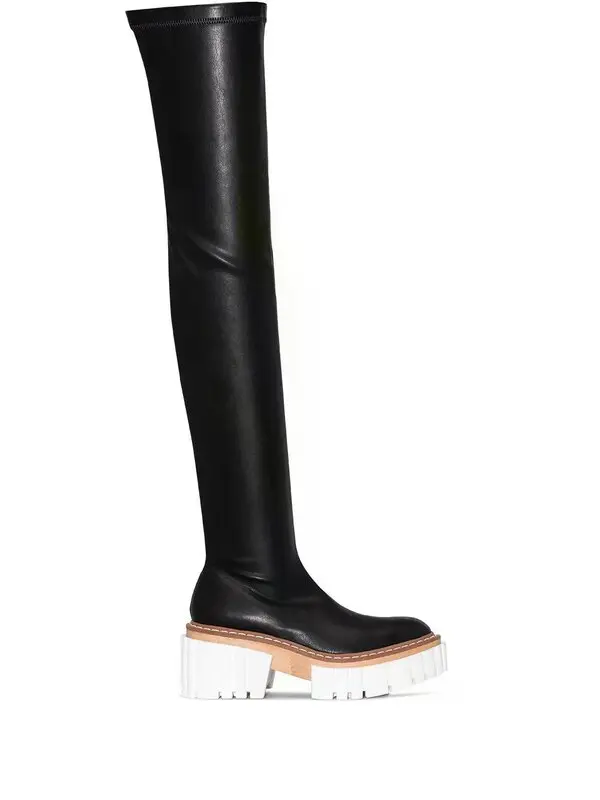 Stella McCartney Emilie 75mm Thigh-high Boots - Black