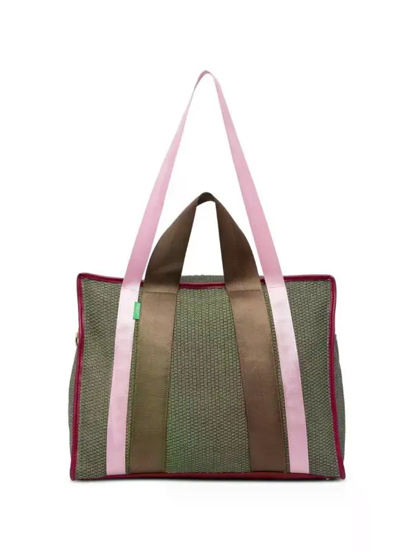 BENETTON Maxi Webbing-strap Tote Bag - Green
