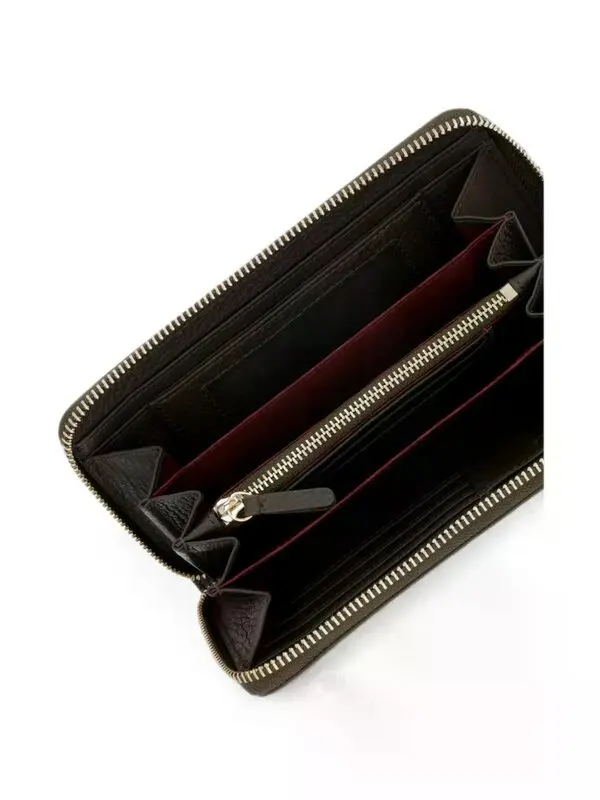 COCCINELLE Logo-plaque Pebbled-leather Wallet - Brown