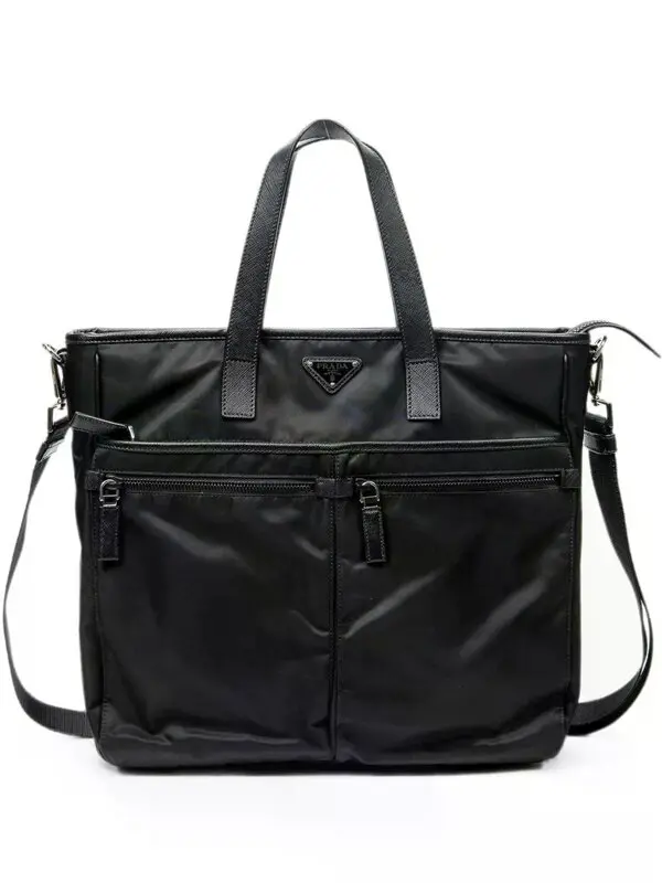 Prada Saffiano Leather-trim Shoulder Bag