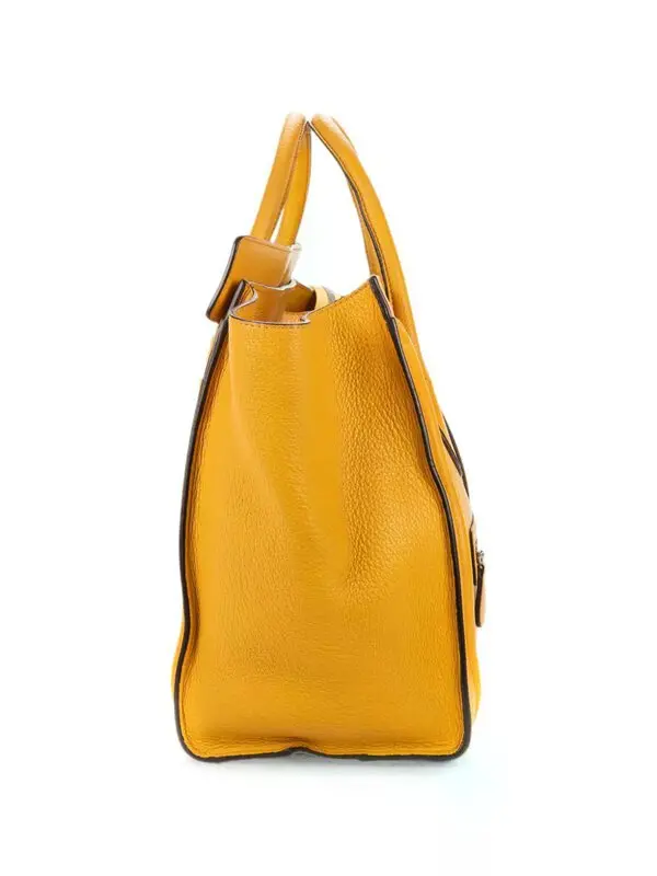 Celine Luggage Leather Tote Bag - Yellow