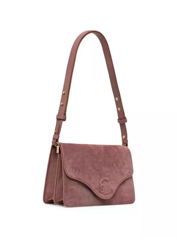 COCCINELLE Suede Leather Shoulder Bag - Red