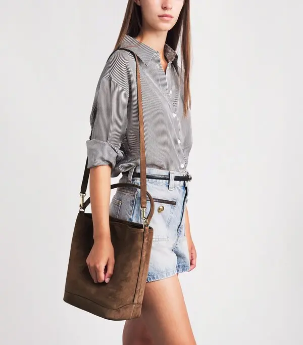 Sandro Suede Bucket Bag