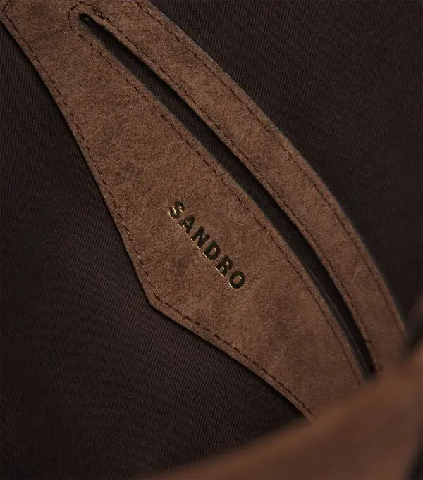 Sandro Suede Tangoso Bucket Bag - Brown