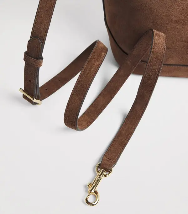 Sandro Suede Tangoso Bucket Bag - Brown