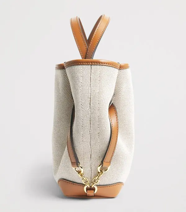 Chloé Small Canvas Clover Carry Top-handle Bag - Brown