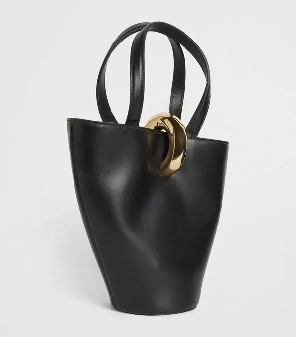 Jacquemus Small Leather Le Bambola Tote Bag - Black