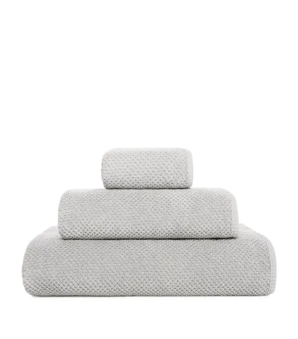 GRACCIOZA Bee Waffle Extra Large Hand Towel - Silver