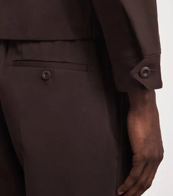 Sandro Alpha Cotton Wide-leg Trousers