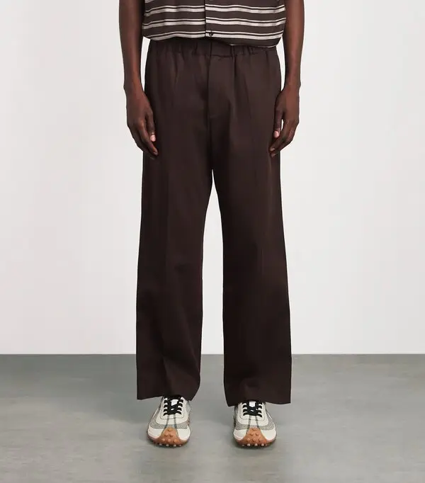 Sandro Alpha Cotton Wide-leg Trousers