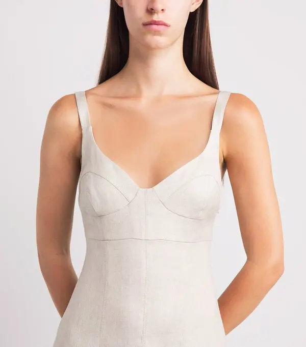 TOCCIN Linen-blend Arya Midi Dress