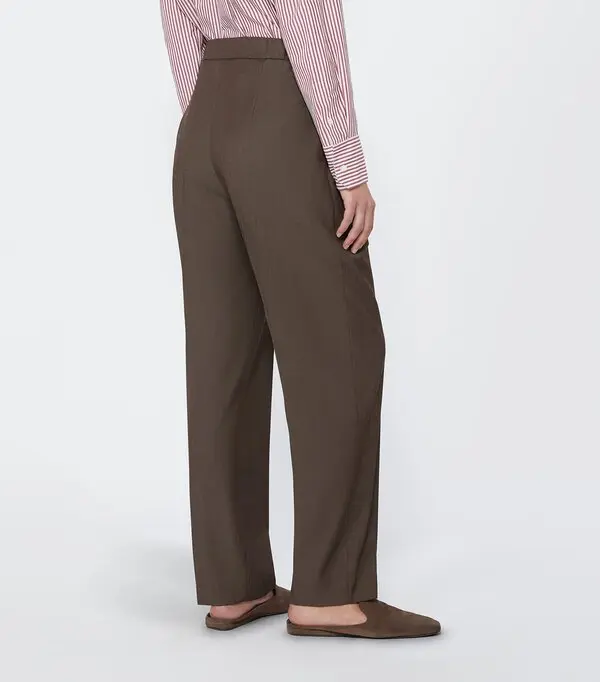 Max Mara Wool Gabardine Drawstring Trousers