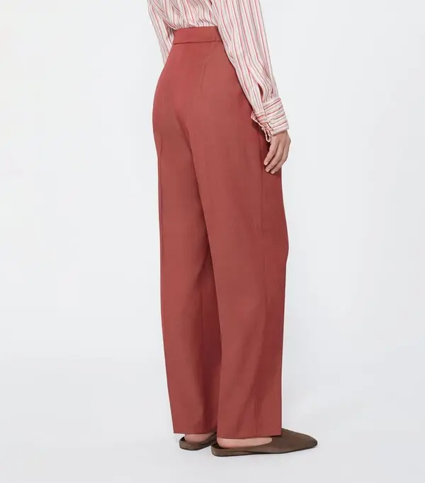 Max Mara Wool Gabardine Drawstring Trousers