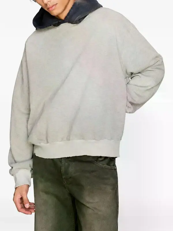 MOOJI MOOJI Contrast Hood Frayed Hoodie
