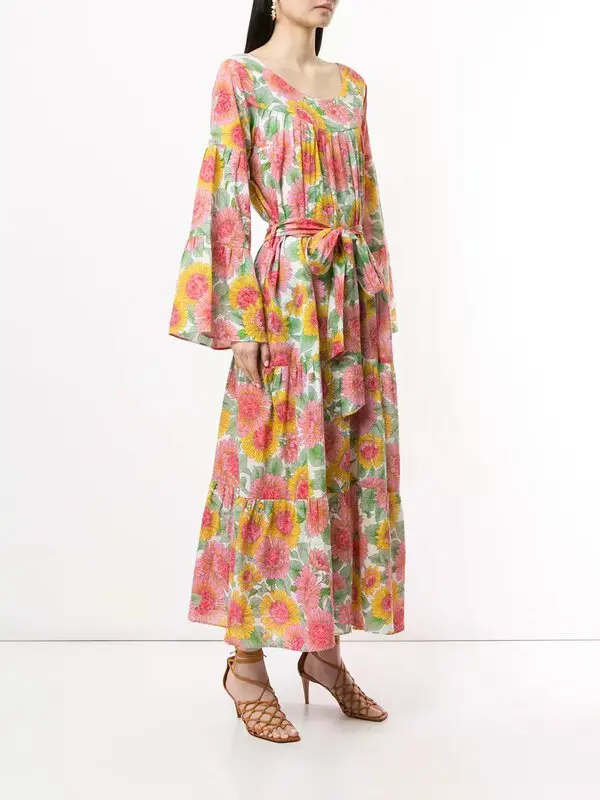 BAMBAH Sunflower Print Kaftan Dress