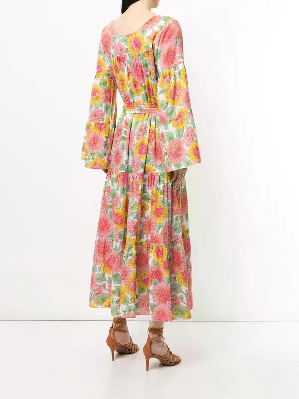 BAMBAH Sunflower Print Kaftan Dress