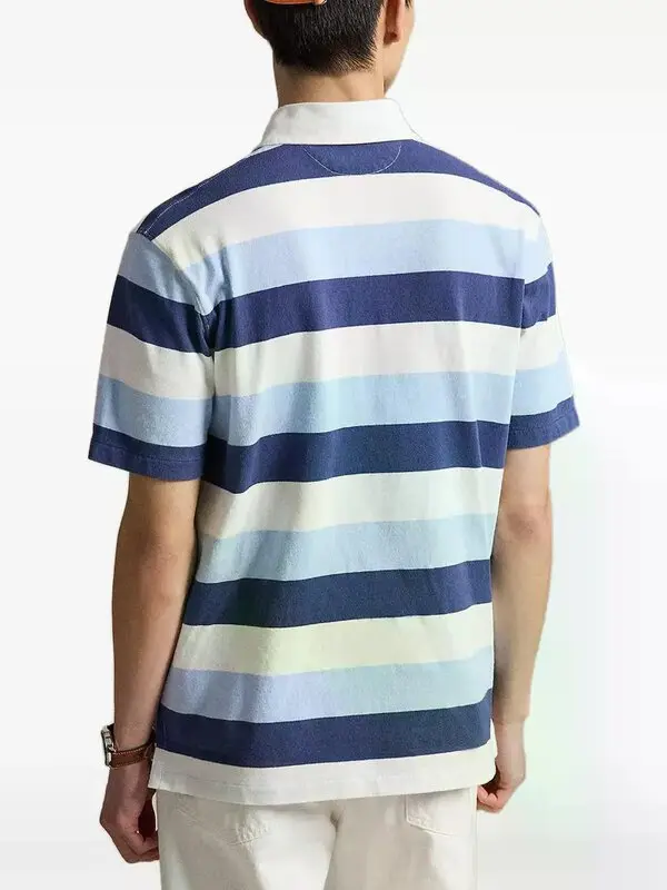 Polo Ralph Lauren Striped Embroidered-logo Polo Shirt
