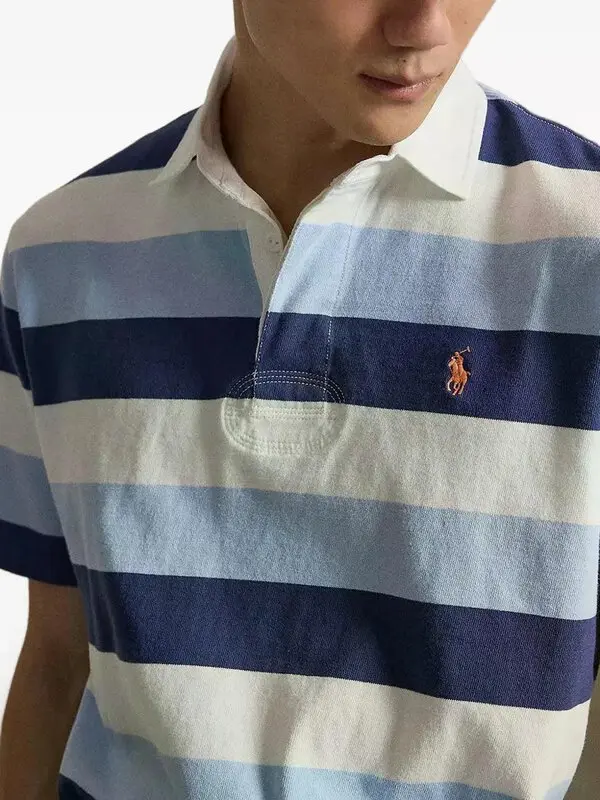 Polo Ralph Lauren Striped Embroidered-logo Polo Shirt