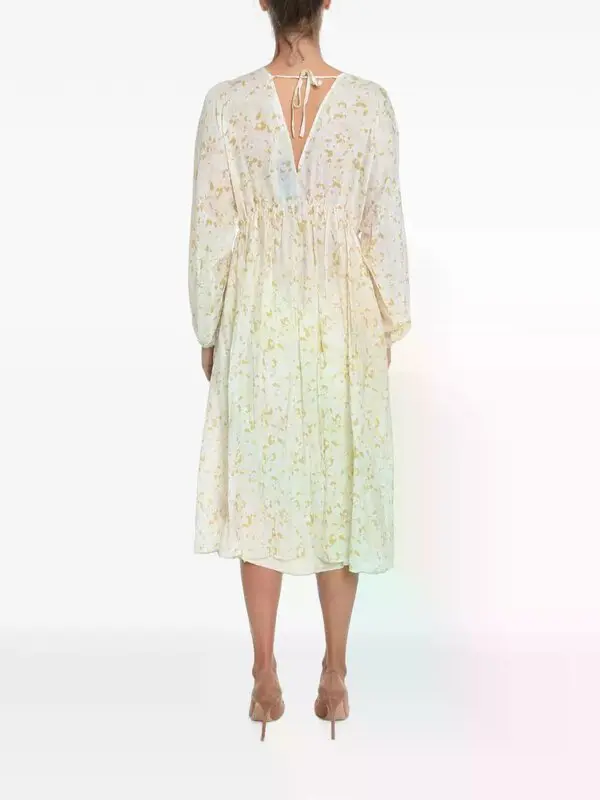 SAMSOE SAMSOE Gertrud Puff-sleeve Midi Dress