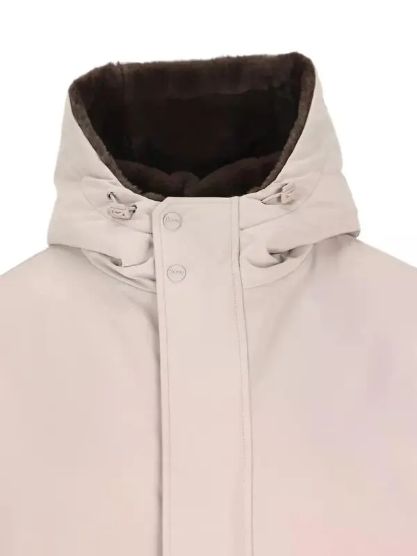 Herno Hooded Concealed-fastening Coat