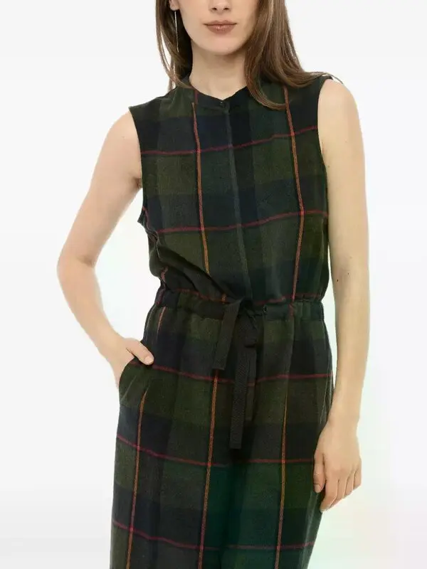 Woolrich Checked Pattern Sleeveless Jumpsuit