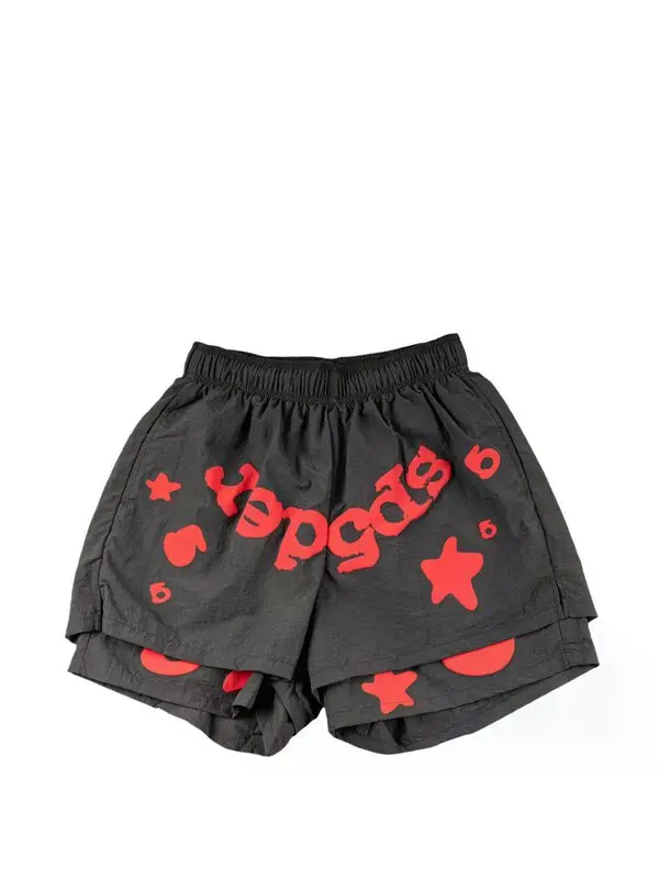 SP5DER Beluga Double-layer Shorts - Black