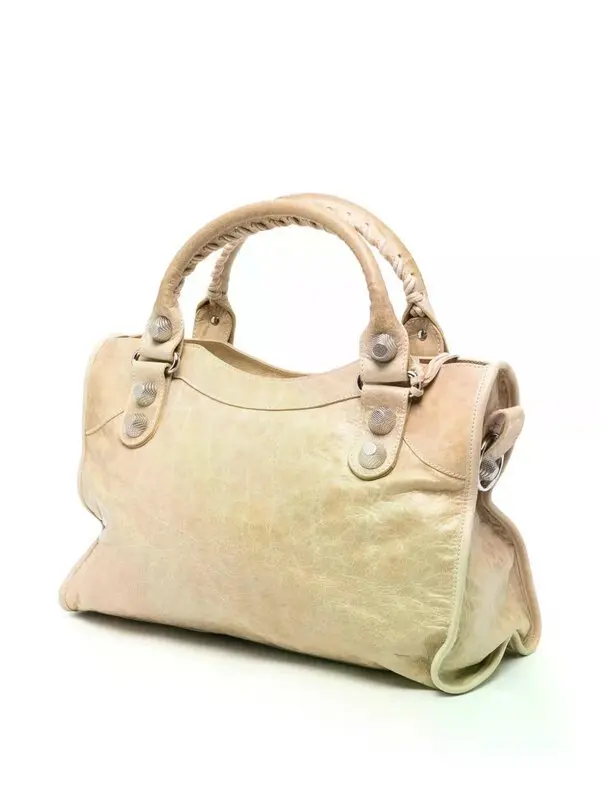 Balenciaga 2000s Le City Leather Tote Bag - Neutrals