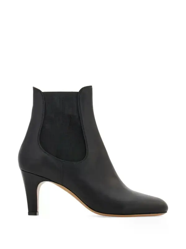 FERRAGAMO Mid Heel Chelsea Boots - Black
