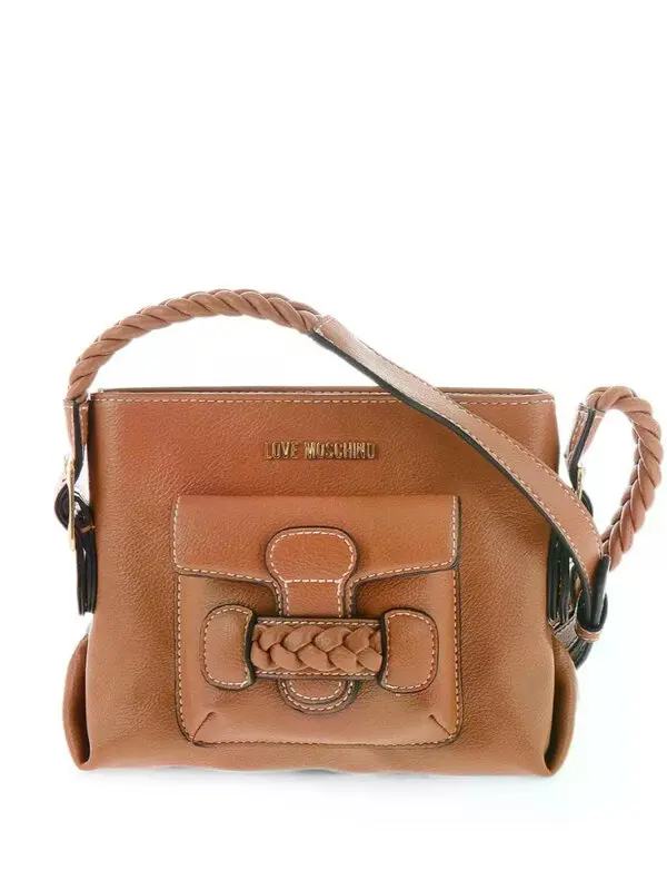 Moschino Braided-detail Crossbody Bag - Brown