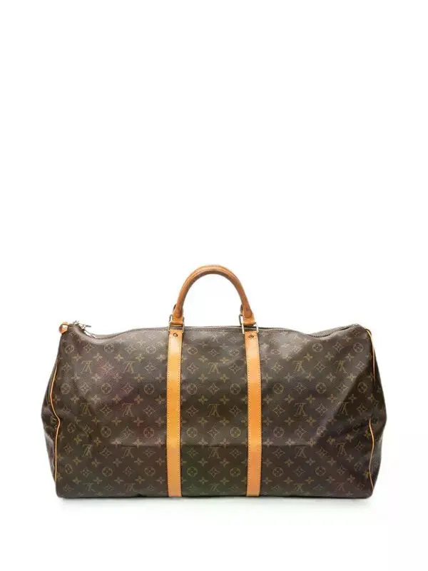 LOUIS VUITTON Monogram Keepall Travel Bag - Brown