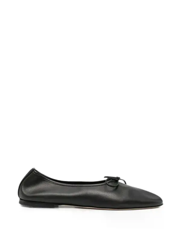 Dear Frances Bow-detail Ballet Flats - Black