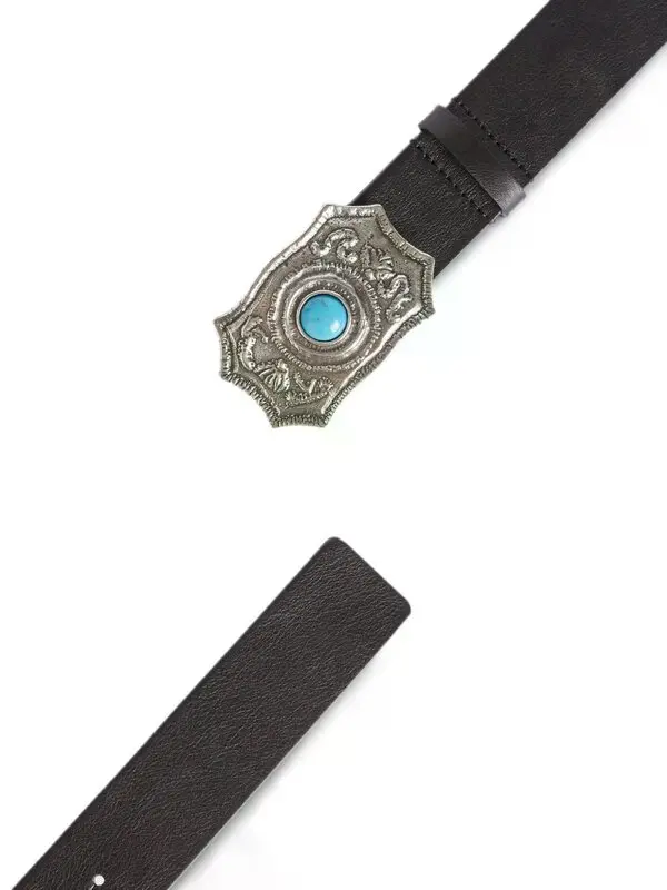 Momoni Picacho Western-style Buckle Belt - Black