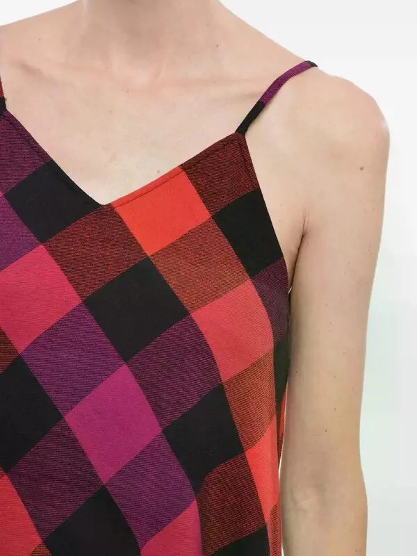 Woolrich Checked Midi Dress - Red