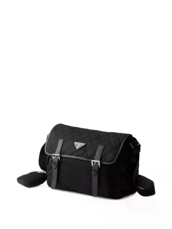 Prada Re-nylon Quilted Shoulder Bag With Saffiano Trim